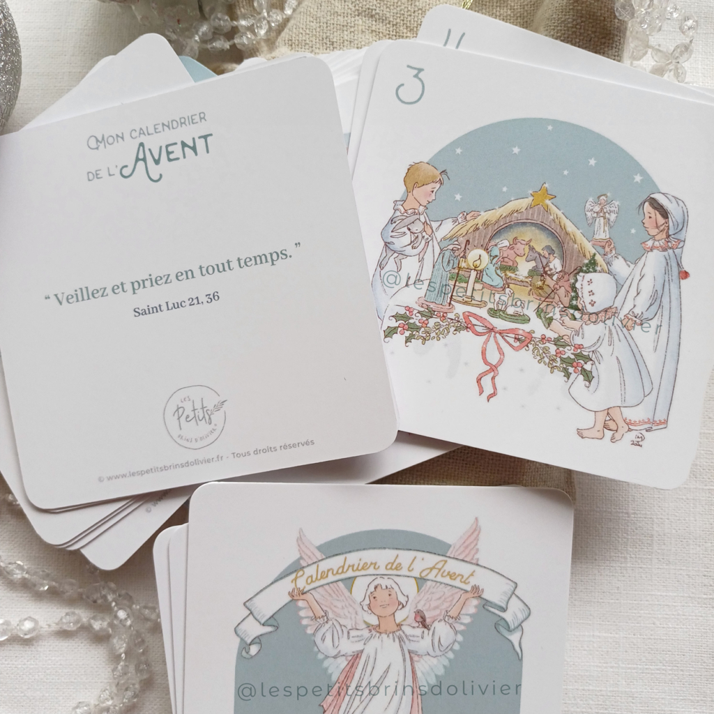 Calendrier de l’Avent catholique 2024 illustré – 26 Cartes